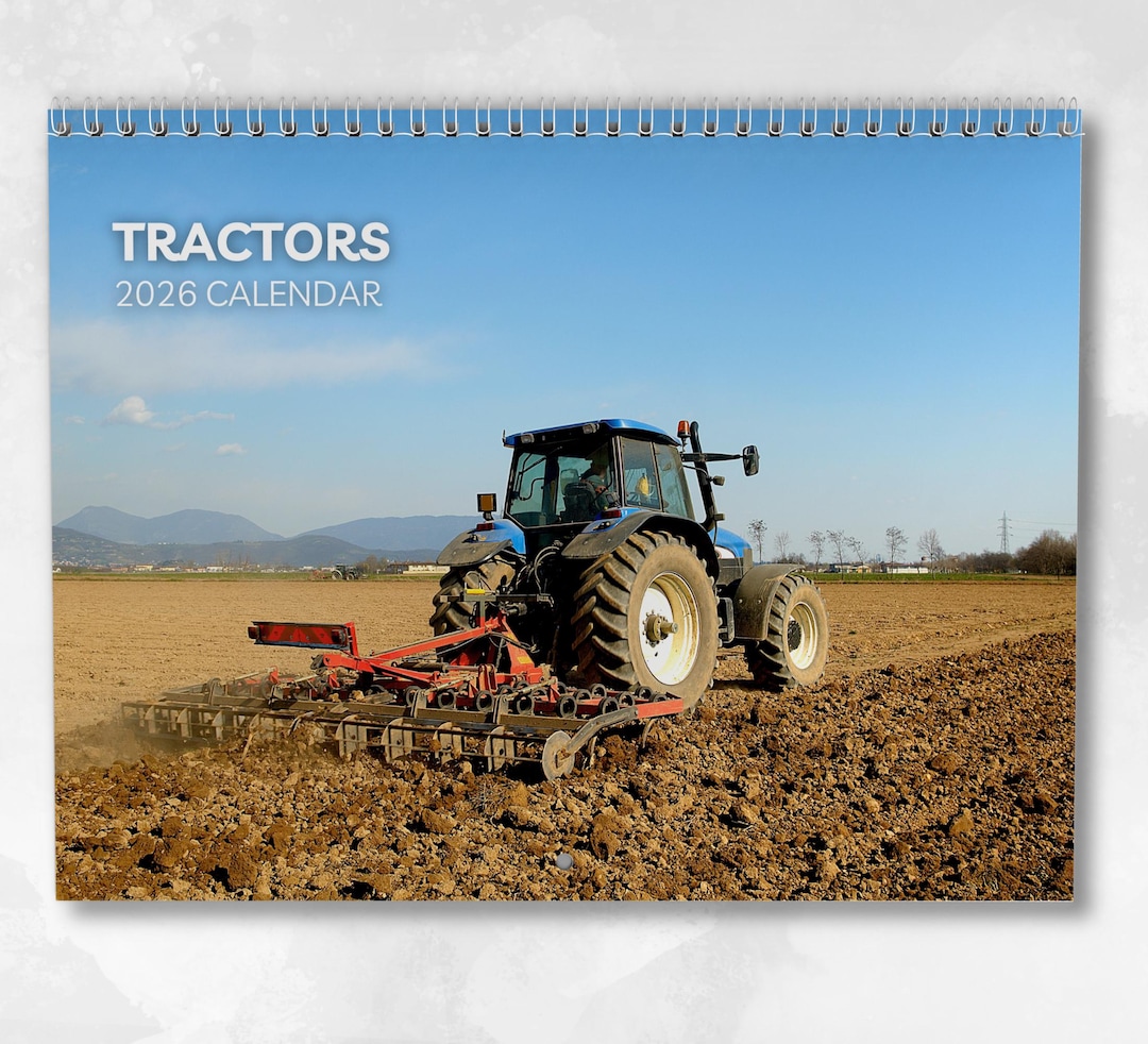 Tractors Calendar 2026: Monthly Wall Calendar With Notes, Opens to A3 ...