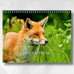 Fox Calendar 2025: Monthly Wall Calendar With Notes, Opens to A3 Size ...