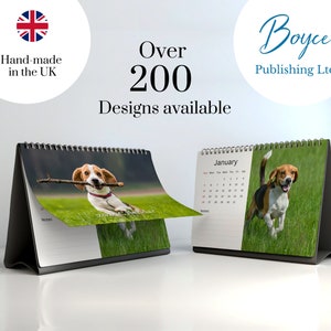 Beagle Desk Calendar 2025-2026: Standing Flip Desktop Calendar With ...