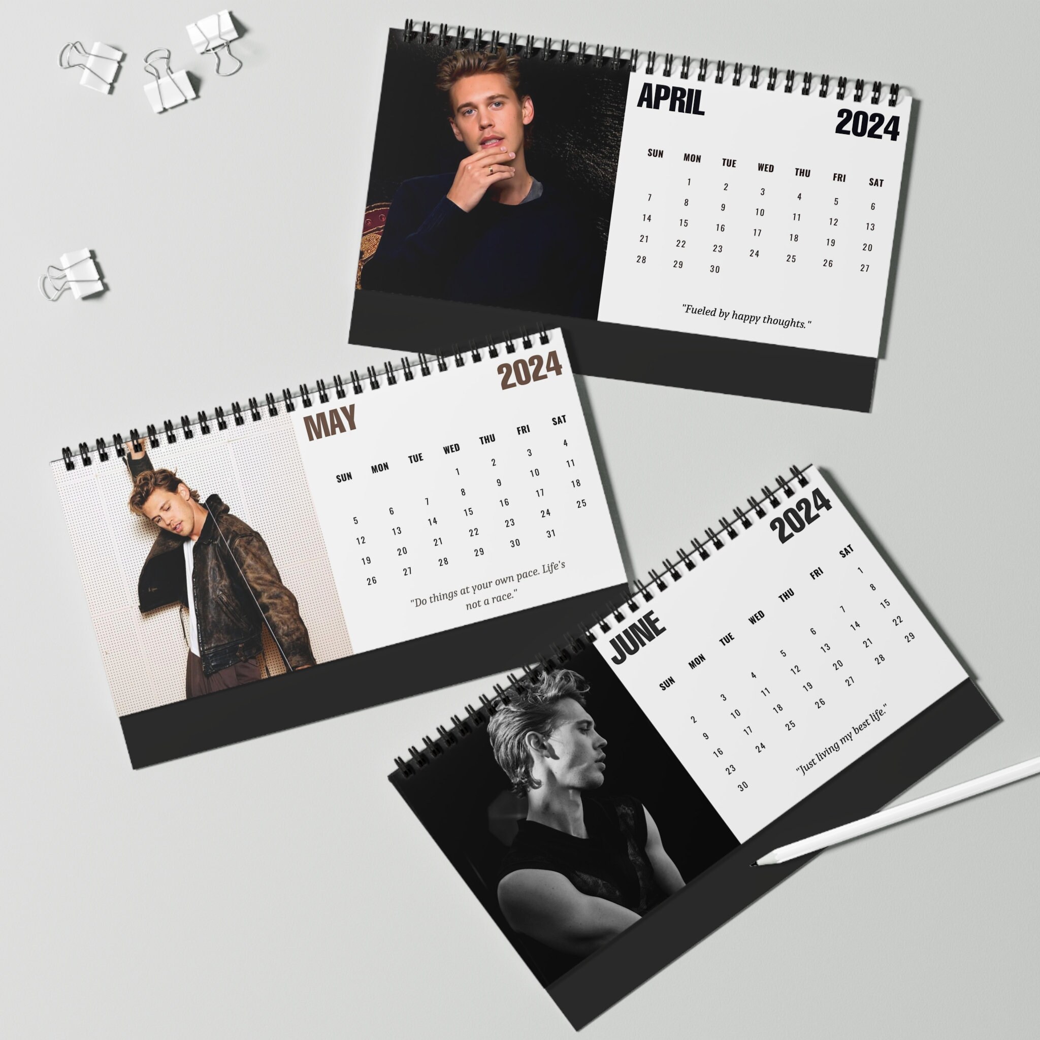 2024 Austin Butler Calendar | Celebrity Calendar | 2024 Elvis Calendar ...