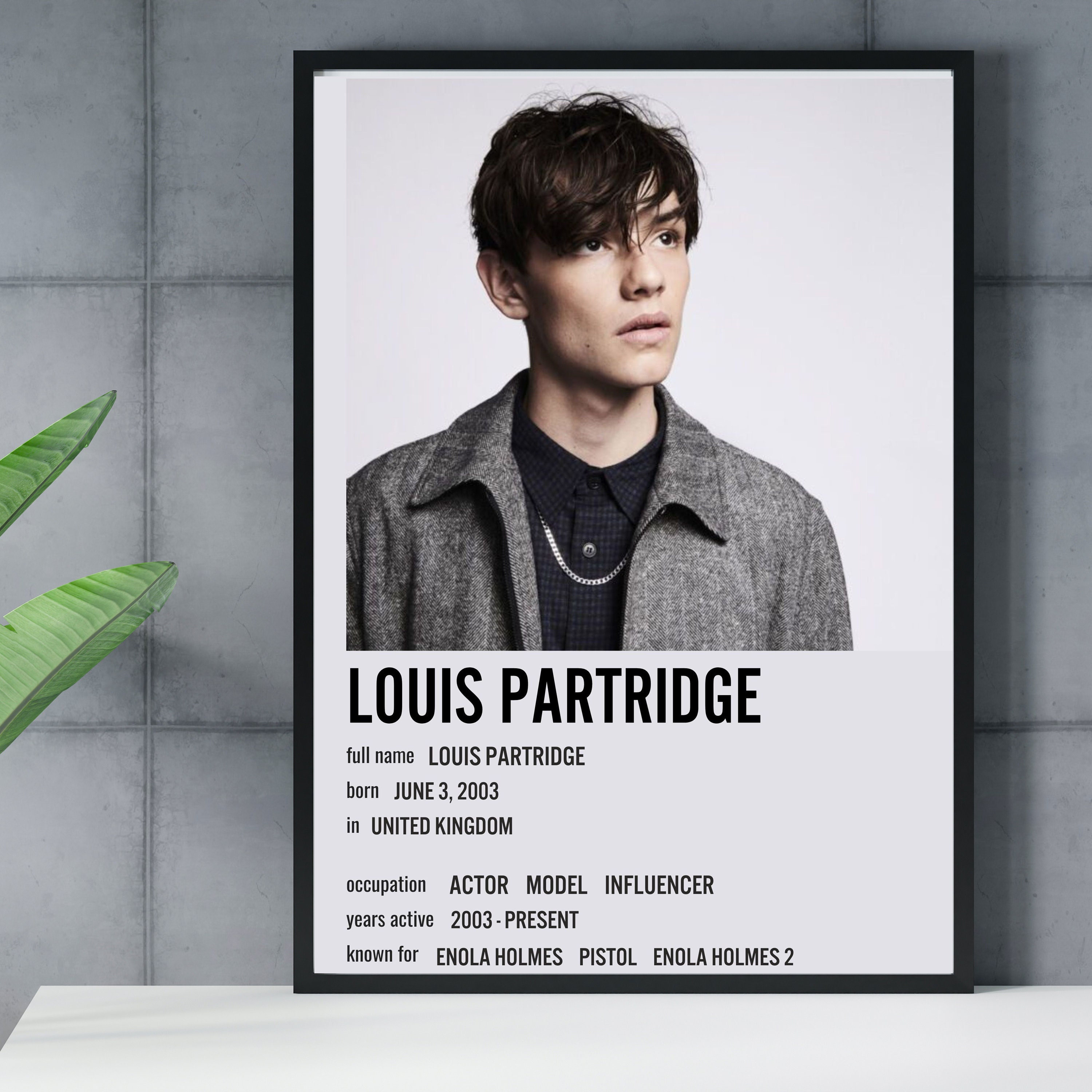 Louis Partridge Poster Instant Download Louis Partridge - Etsy