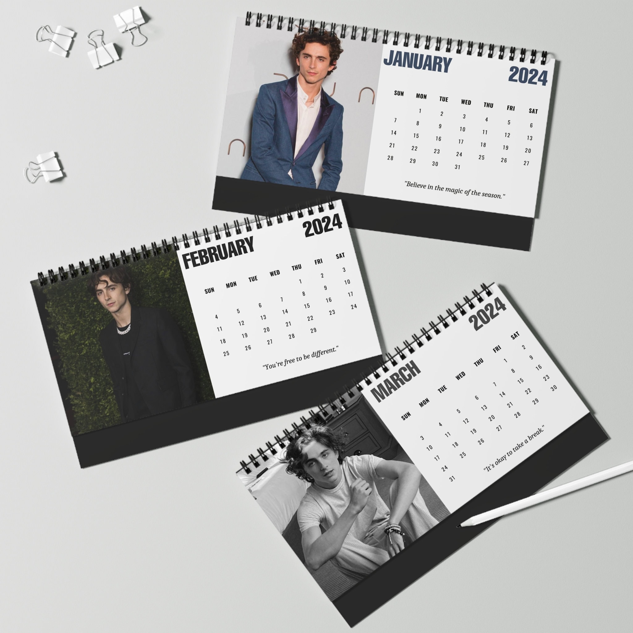 2024 Timothee Chalamet Calendar | Celebrity Calendar | 2024 Desk ... 2024 Timothee Chalamet Calendar | Celebrity Calendar | 2024 Desk ...