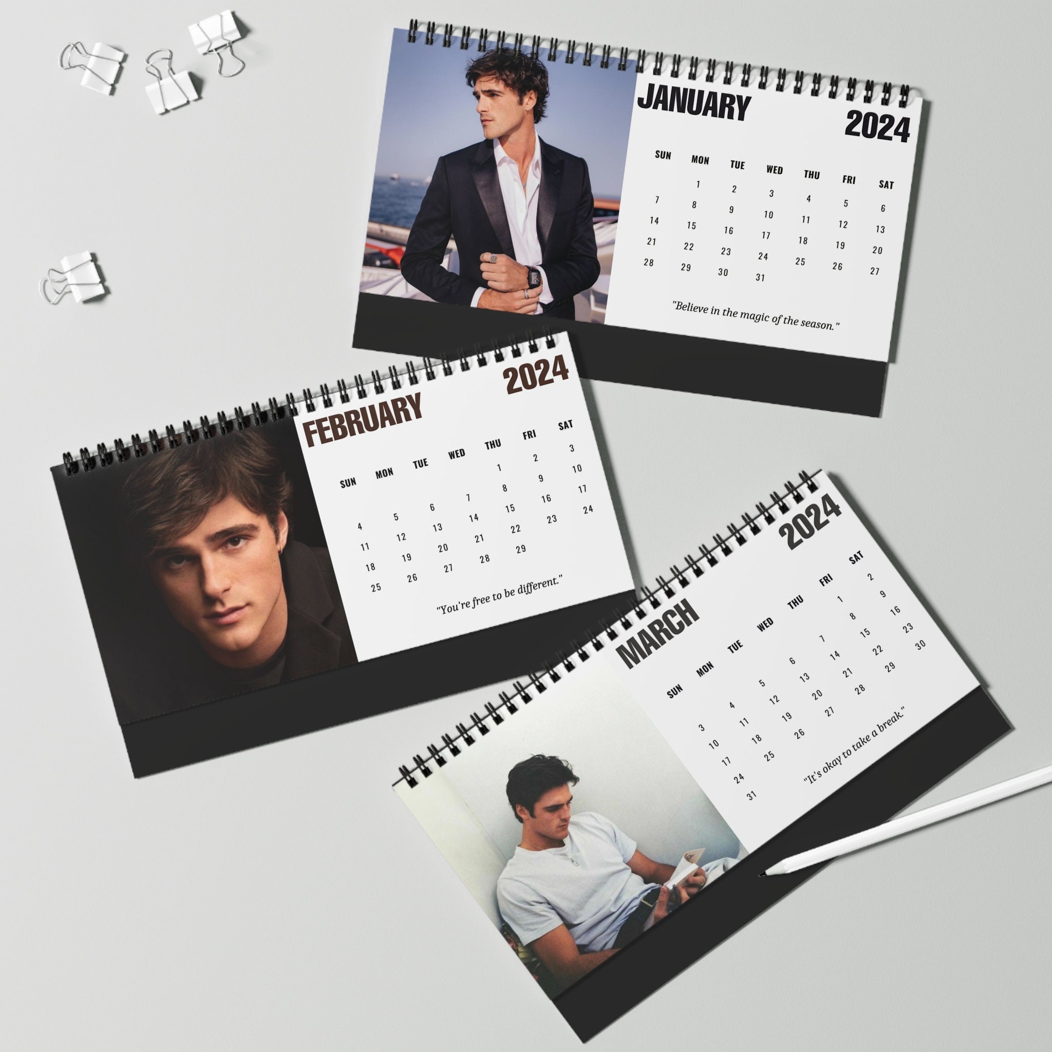 2024 Jacob Elordi Calendar Celebrity Calendar 2024 Desk Calendar - Etsy