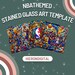 Stained Glass Digital Paper NBA Themed Bundle, Printable Textures ...