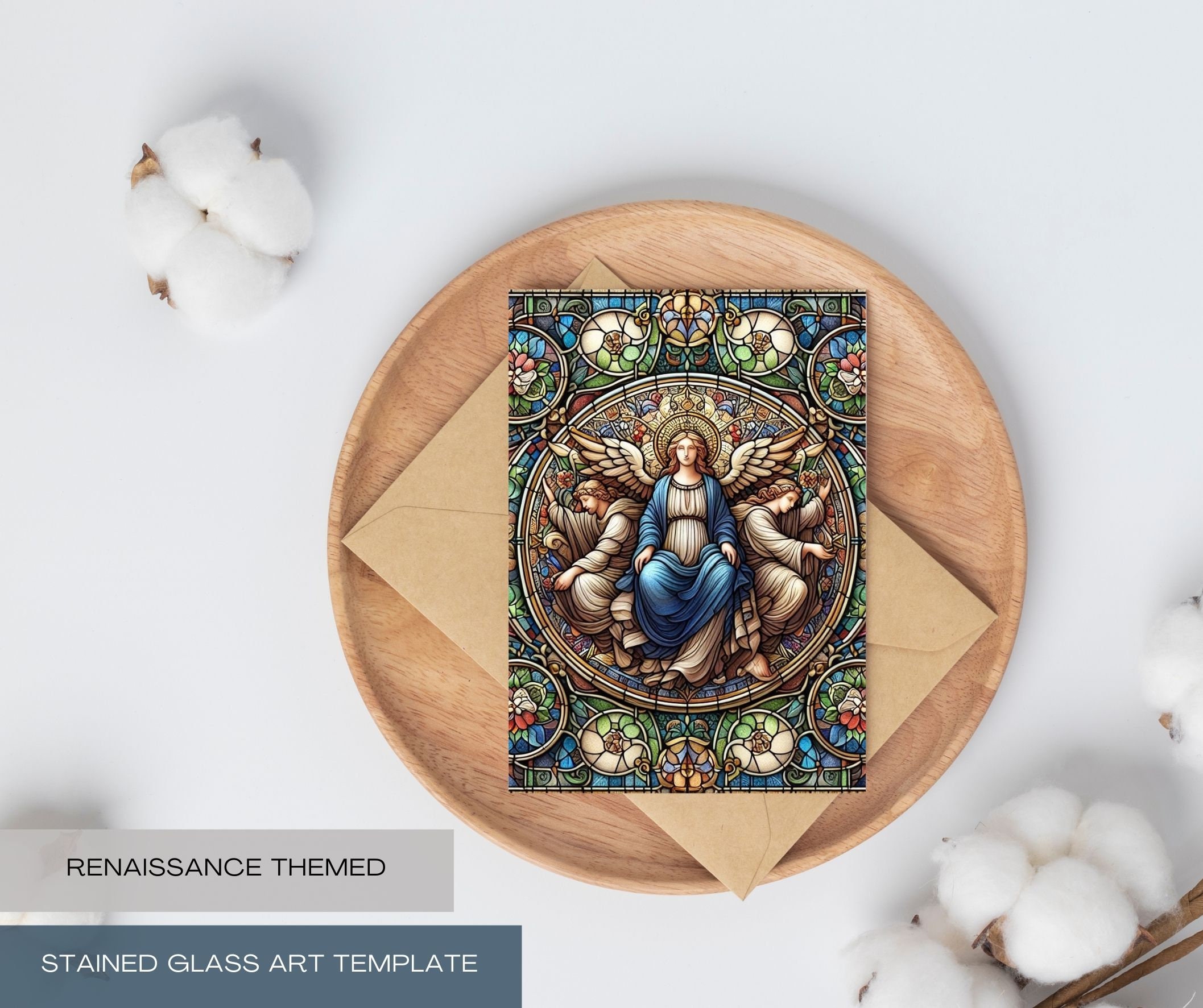 Stained Glass Digital Paper Renaissance Themed Bundle, Printable ...