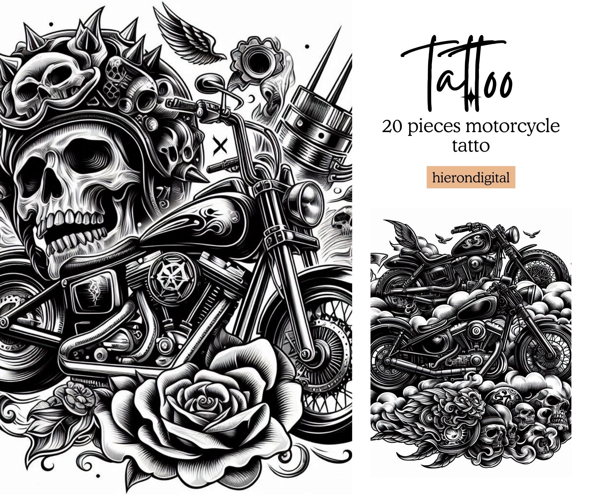 Motorcycle Tattoo Design, 20 Motorcycle Themed Professional Tattoo ...