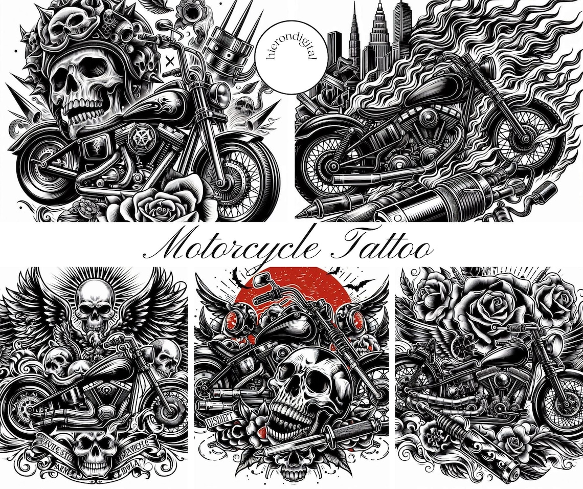 Motorcycle Tattoo Design, 20 Motorcycle Themed Professional Tattoo ...