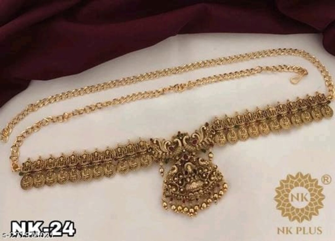 South Indian Women Waist Belt Bridal Jewelry Gold Plated Kamarbandh ...
