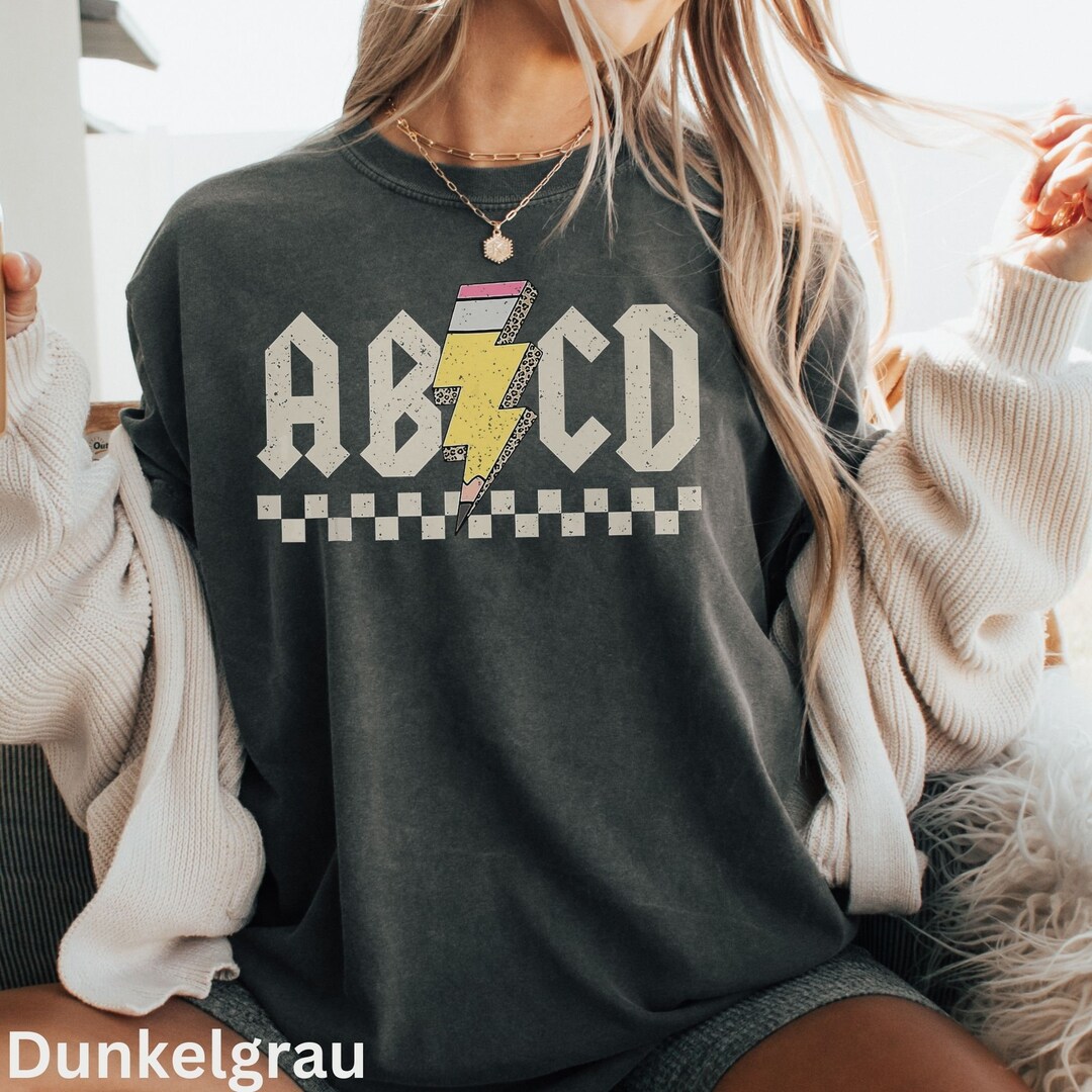 Metal Abcd Acdc Teacher T-shirt Unisex,teacher Halloween Shirt, Retro ...