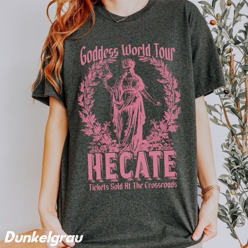 Retro Goddess Hecate Distressed Band Tee Greek Mythology Shirt Greek ...