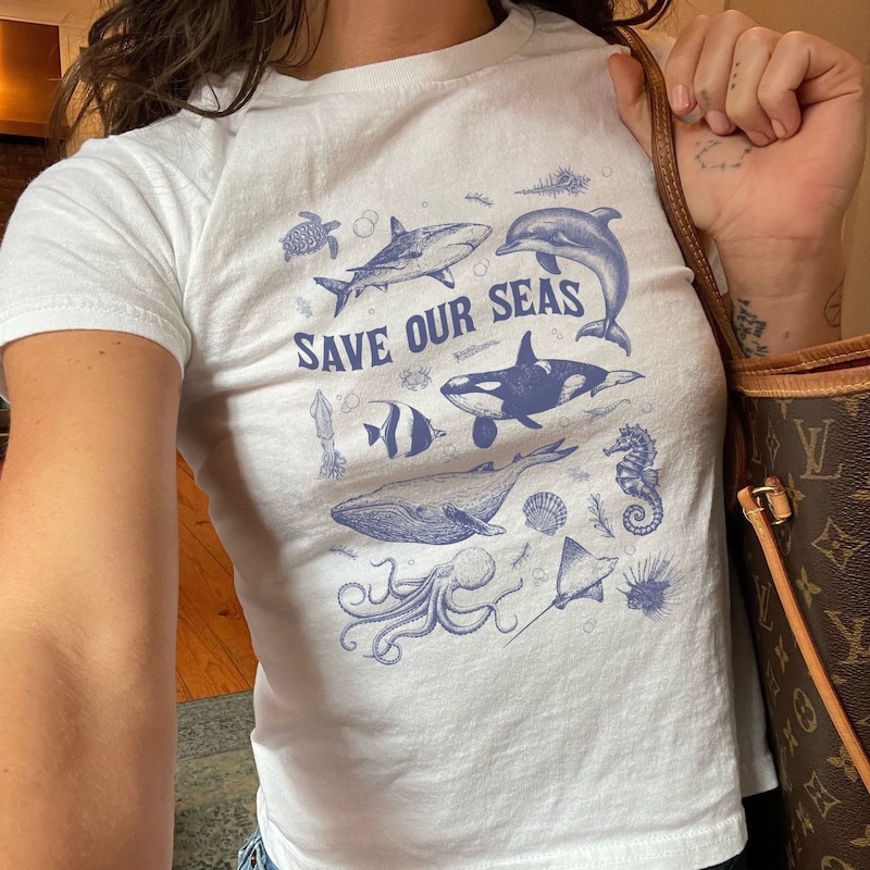 Sea Creature Crop Women - Etsy