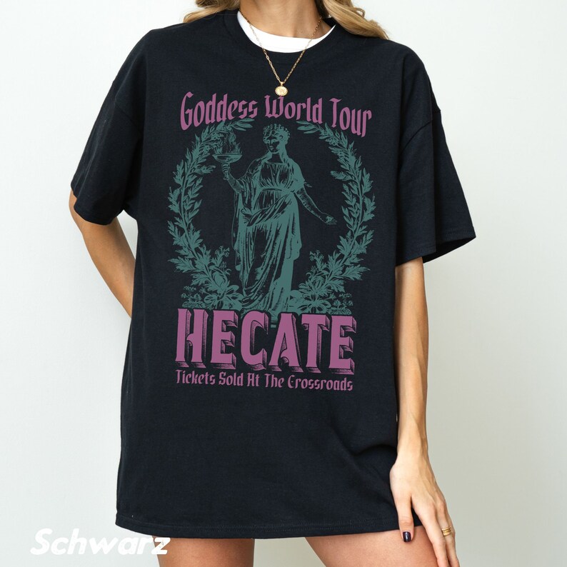 Retro Goddess Hecate Distressed Band Tee Greek Mythology Shirt Greek ...