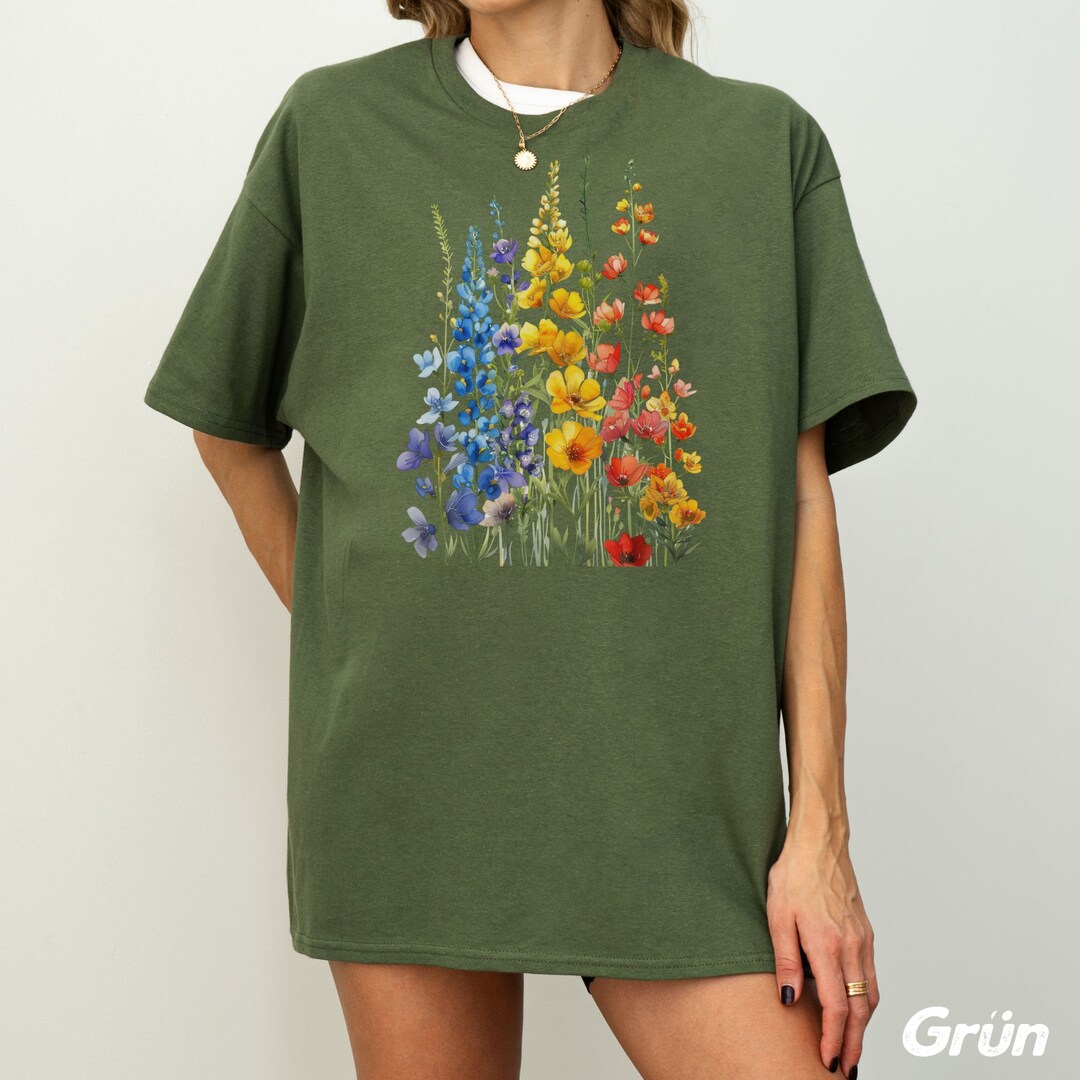 Boho Subtle Pride Month Flags Pride Wildflowers T-shirt Unisex, Queer ...
