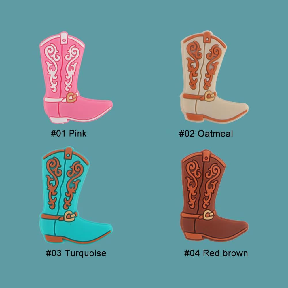 Cowboy Boots Silicone Focal Beads,western Silicone Bead,diy Craft ...