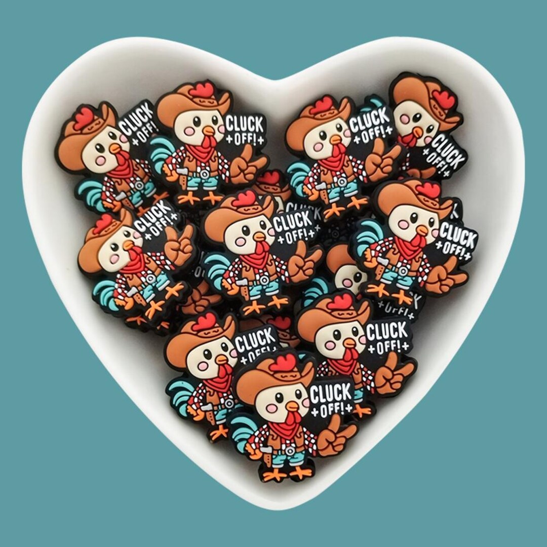 Cowboy Rooster Silicone Focal Beads,diy Craft Supplies - Etsy