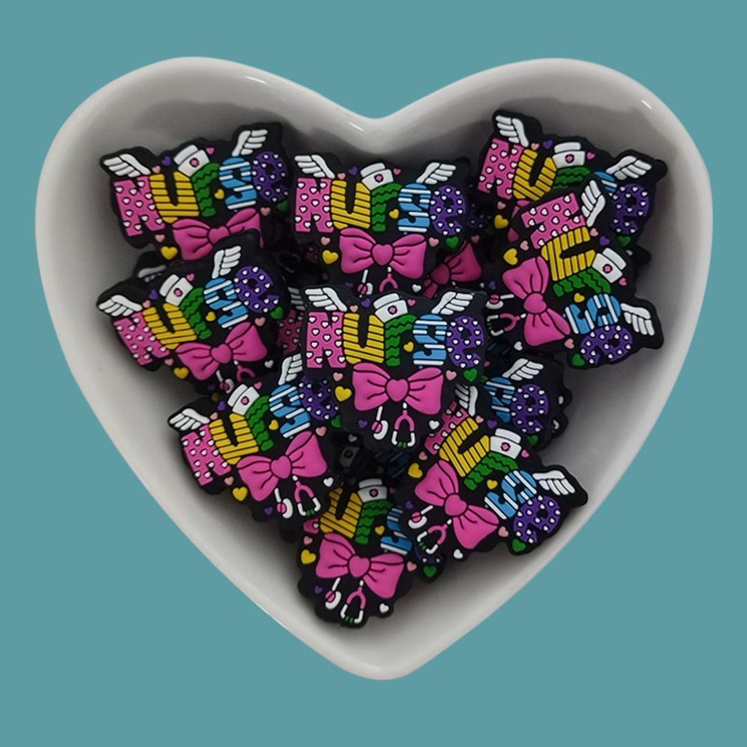 Nurse Silicone Focal Bead, Nuerse Bow Focal Beads, Bulk Silicone Focal ...