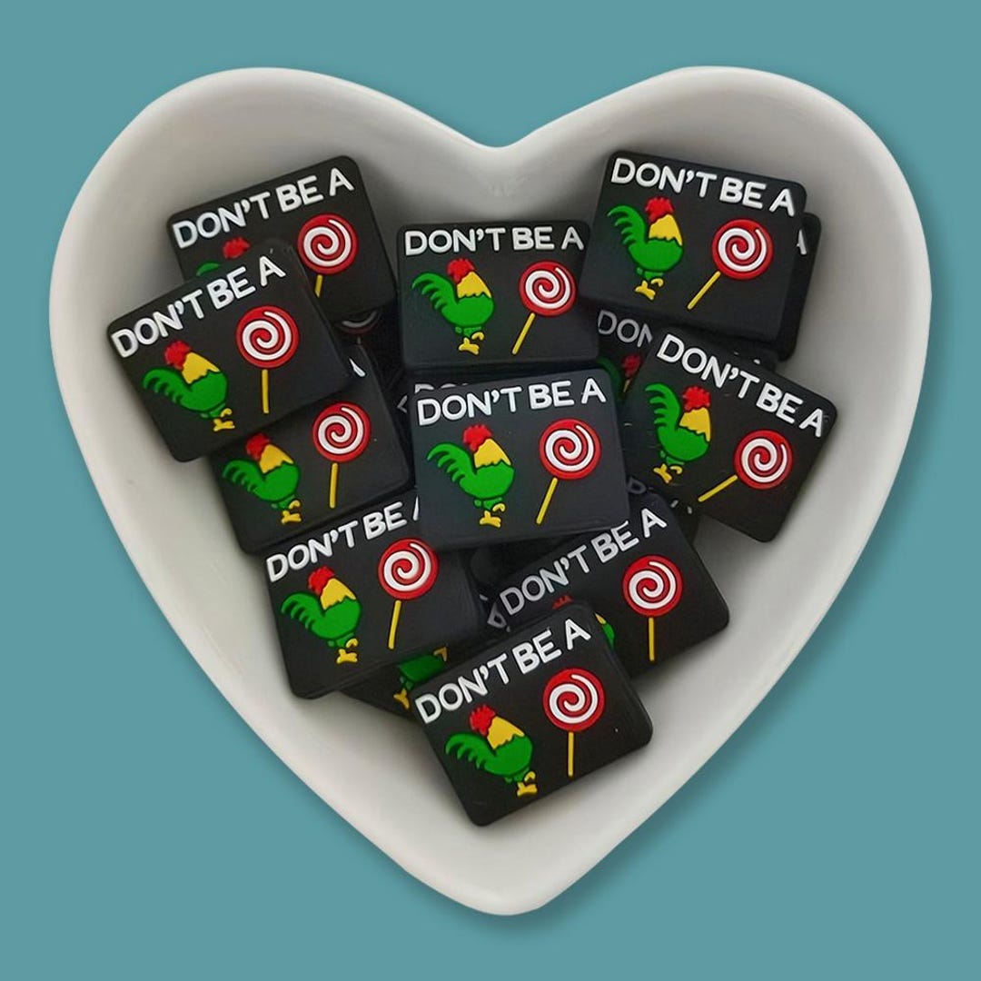 Rooster Silicone Focal Beads: Don't Be A C*ck Sucker Beads,diy Jewelry ...