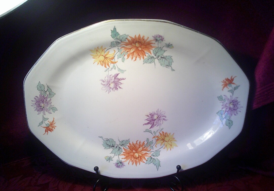 Spring Flowers Paramount Ivory Large Platter - Etsy