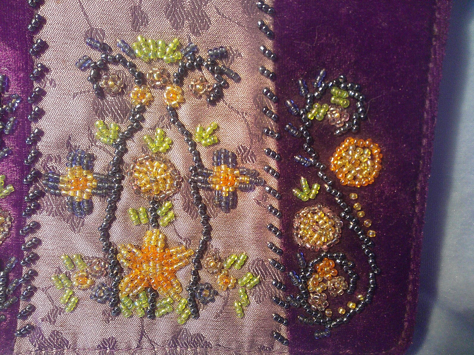 Vintage Boho Velvet Beaded Embroidery Purse - Etsy