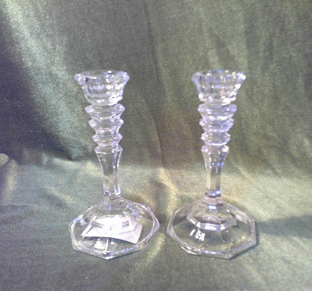 Mikasa Collanade Pair of Candlesticks With Labels 5 Inches Tall Made in ...