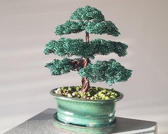 Extra Large Handcrafted Beaded Wire Bonsai Tree - Etsy
