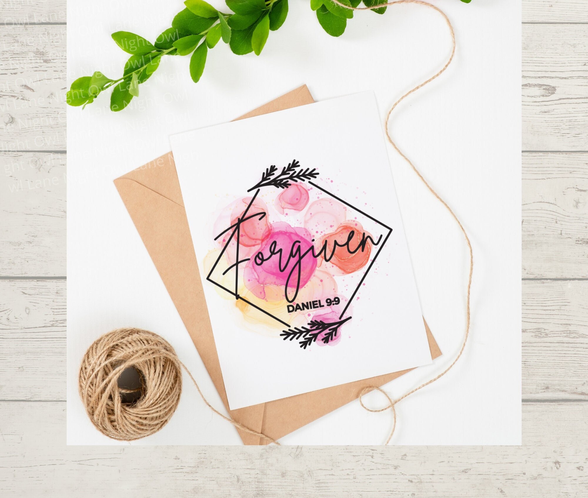 Watercolor Forgiven PNG Watercolor Christian Png Watercolor - Etsy