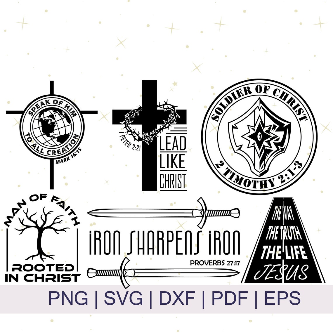 Christian Man Svg Bundle Man of Faith Svg Christian Dad Svg - Etsy