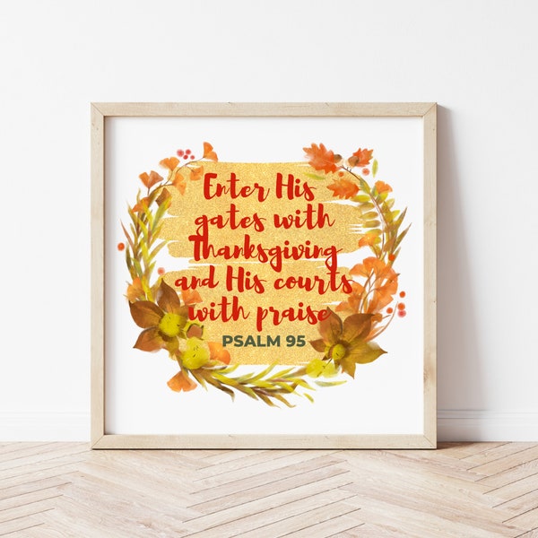 Enter His Gates With Thanksgiving - Etsy