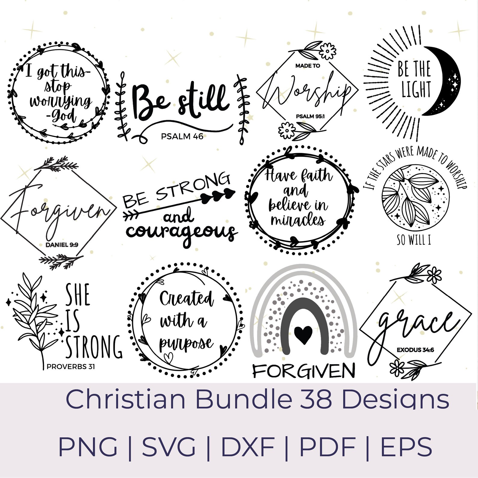 Faith Svg Bundle Faith Svg Bible Verse Svg Christian Svg - Etsy