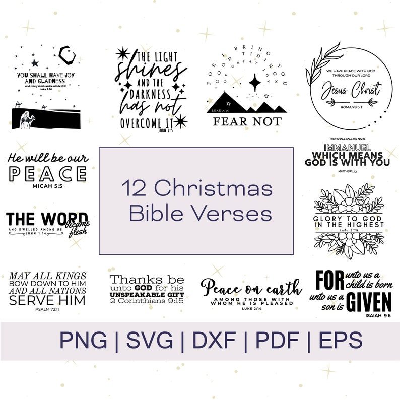 Christmas Bible Verse Svg Bundle Christmas Bible Verse Svg - Etsy