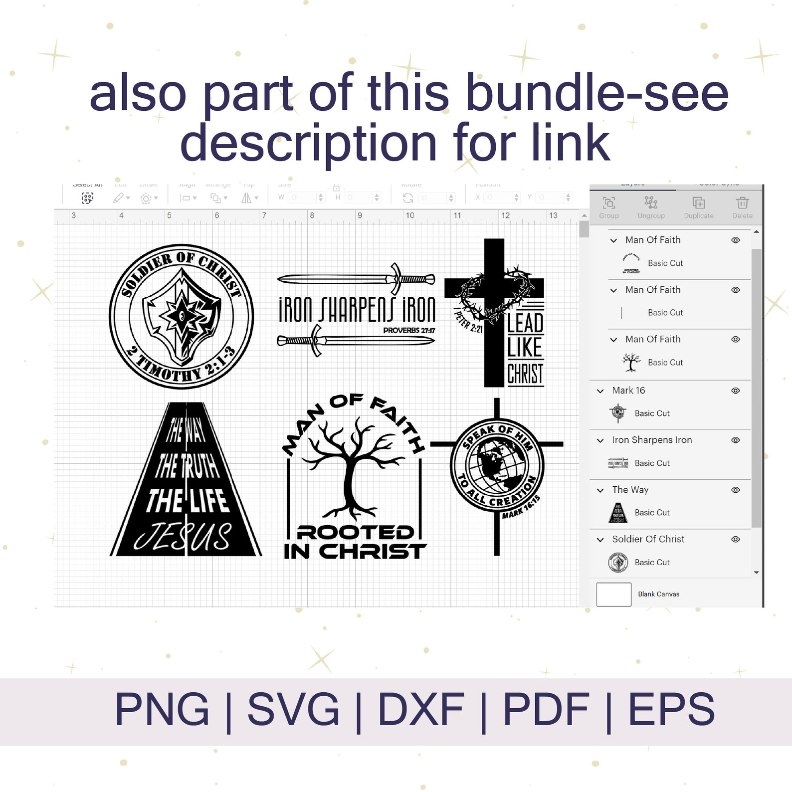 Christian Man Svg Man of Faith Rooted in Christ Svg - Etsy