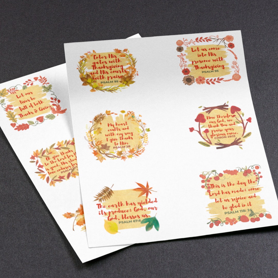 Thanksgiving Bible Verse Cards, Printable Scripture Cards, Christian ...