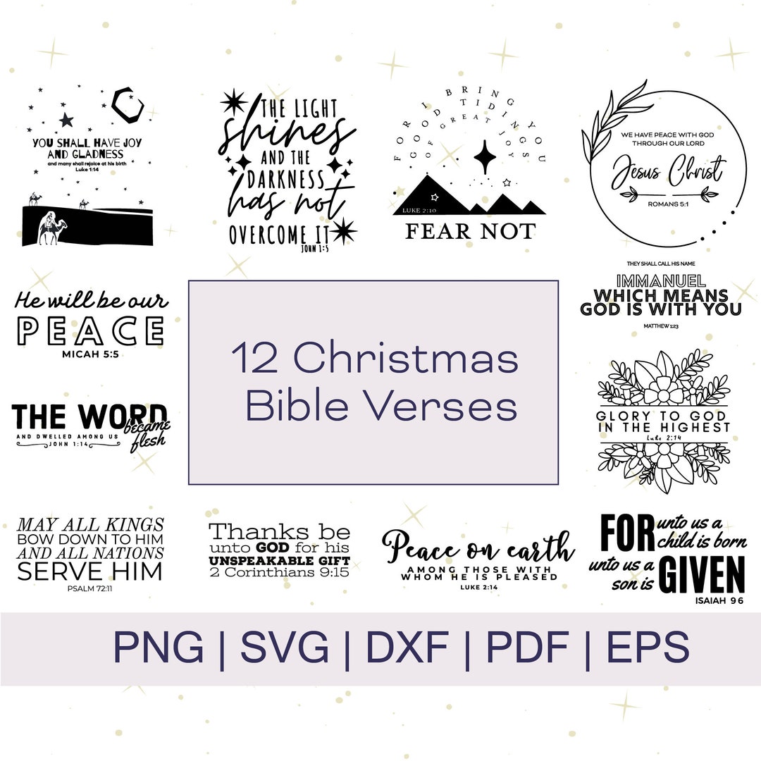 Christmas Bible Verse Svg Bundle Christmas Bible Verse Svg Christmas ...