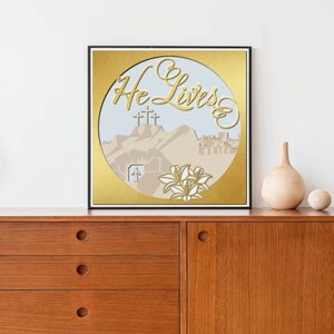 Christian Easter Shadow Box Svg, Christian Easter Shadowbox Svg, Jesus ...