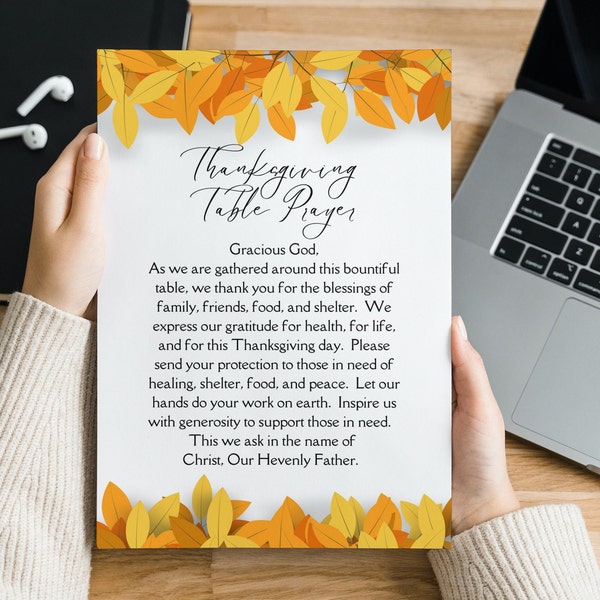 Thanksgiving Prayer - Etsy