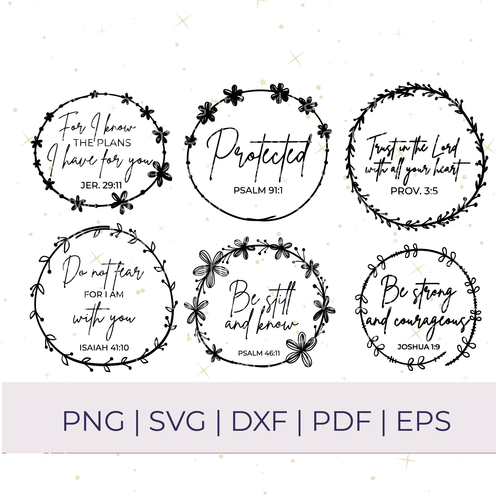 Bible Verse Svg Bundle Faith Svg Scripture Svg Christian - Etsy