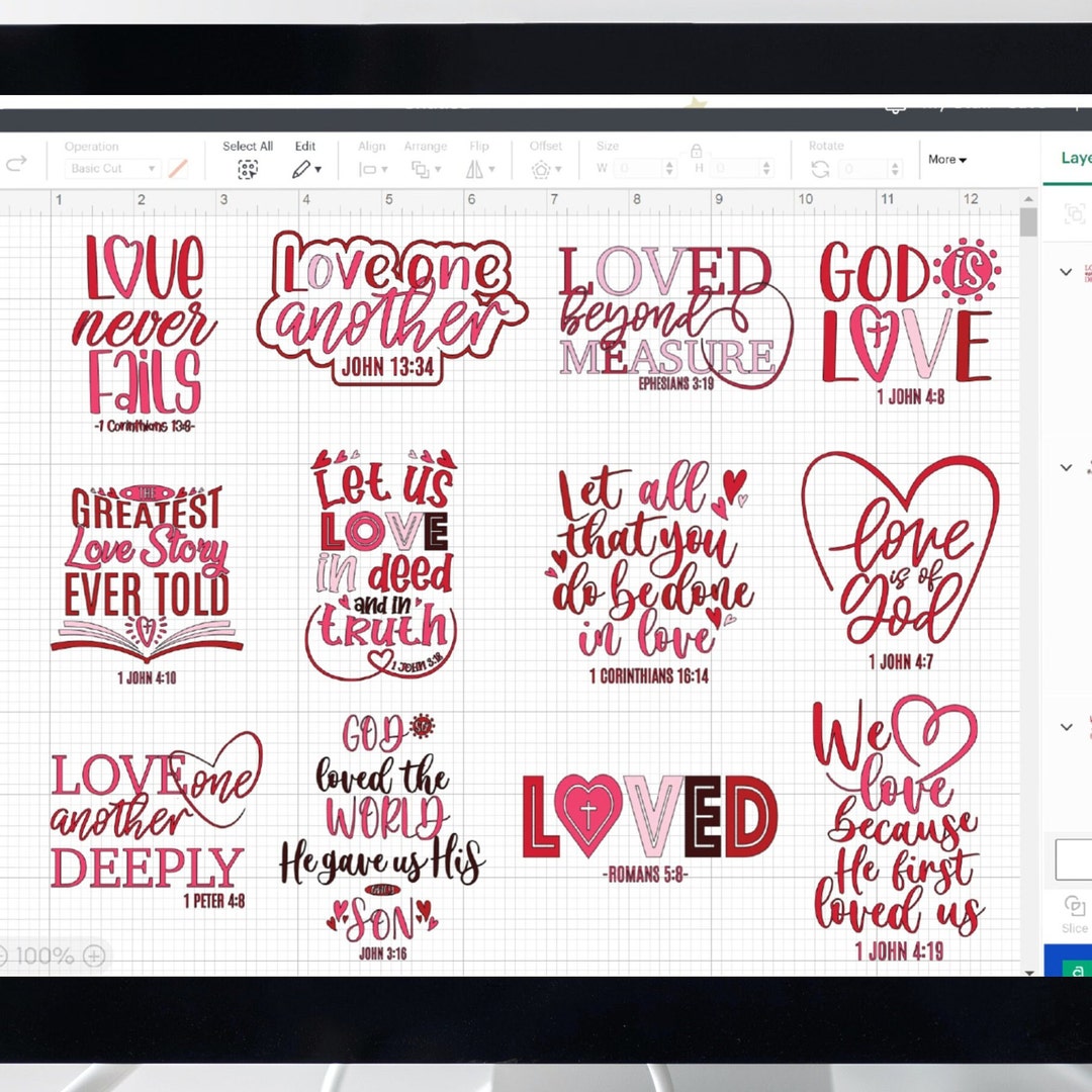 Valentines Day Scripture Svg Bundle, Christian Valentines Pngs ...