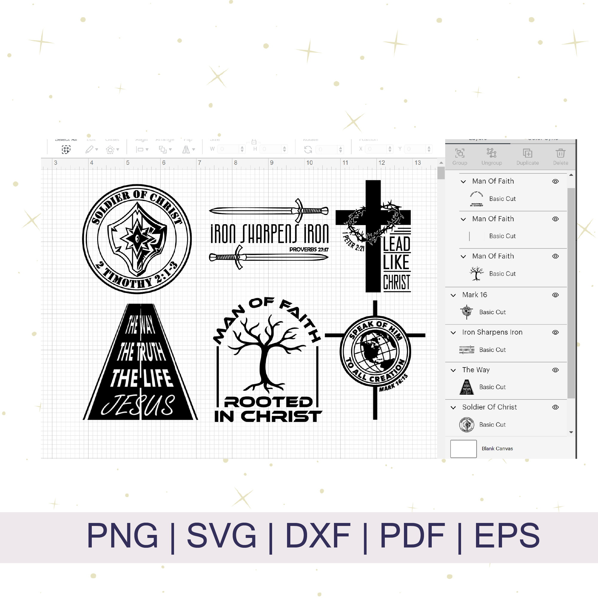 Christian Man Svg Bundle Man of Faith Svg Christian Dad Svg - Etsy