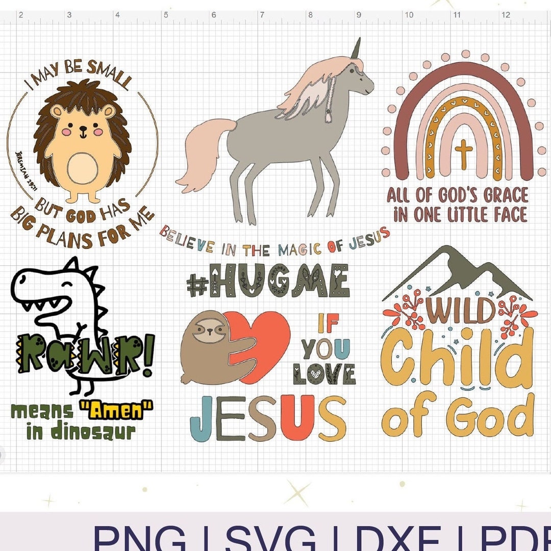Christian Kids Svg Bundle Scripture Svg Christian Baby Svg Kids Svg ...