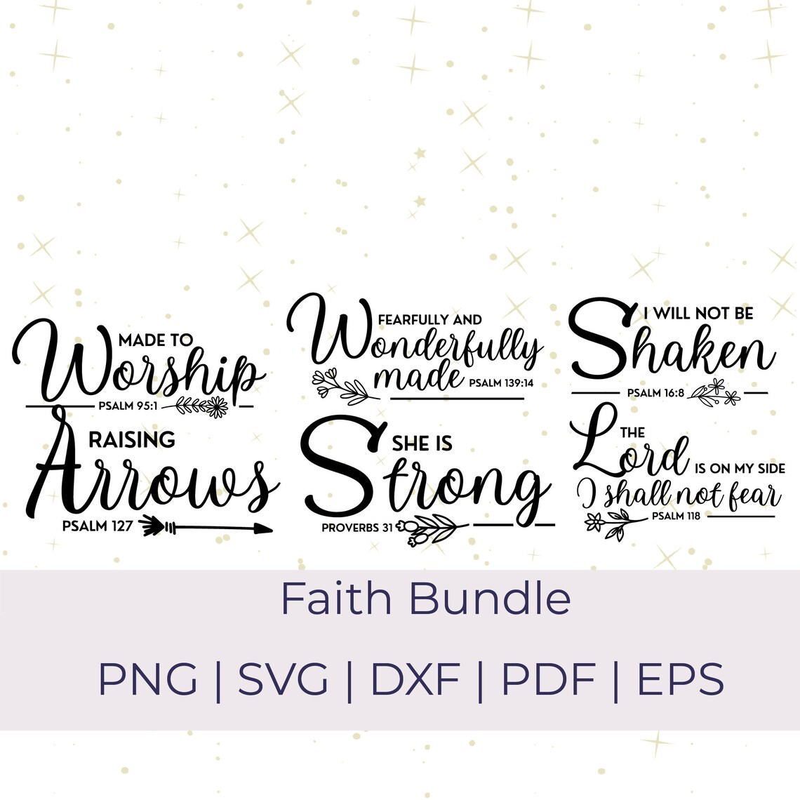 Bible Verse Svg Bundle Scripture Svg Faith Svg Chrisitan - Etsy