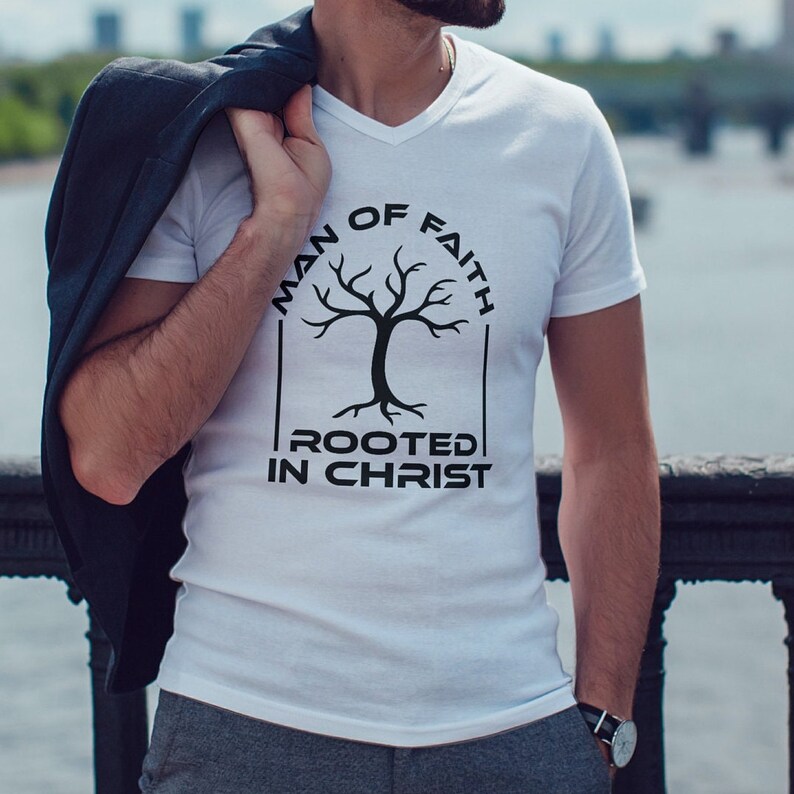 Christian Man Svg Man of Faith Rooted in Christ Svg - Etsy