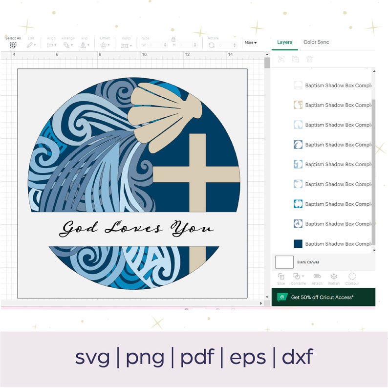 Christening Shadow Box Svg Baptism Multi Layer Svg Baptism - Etsy