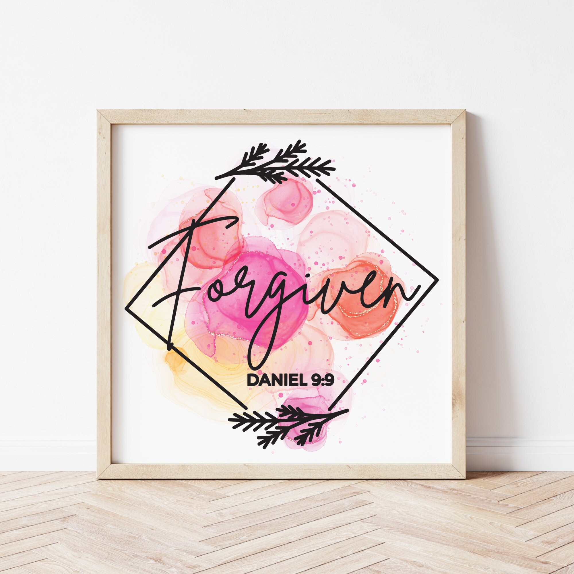 Watercolor Forgiven PNG Watercolor Christian Png Watercolor - Etsy