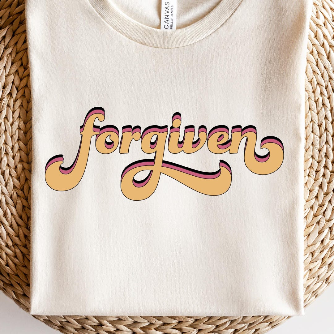 Forgiven Retro Png, Retro Christian Png, Groovy Forgiven Png - Etsy