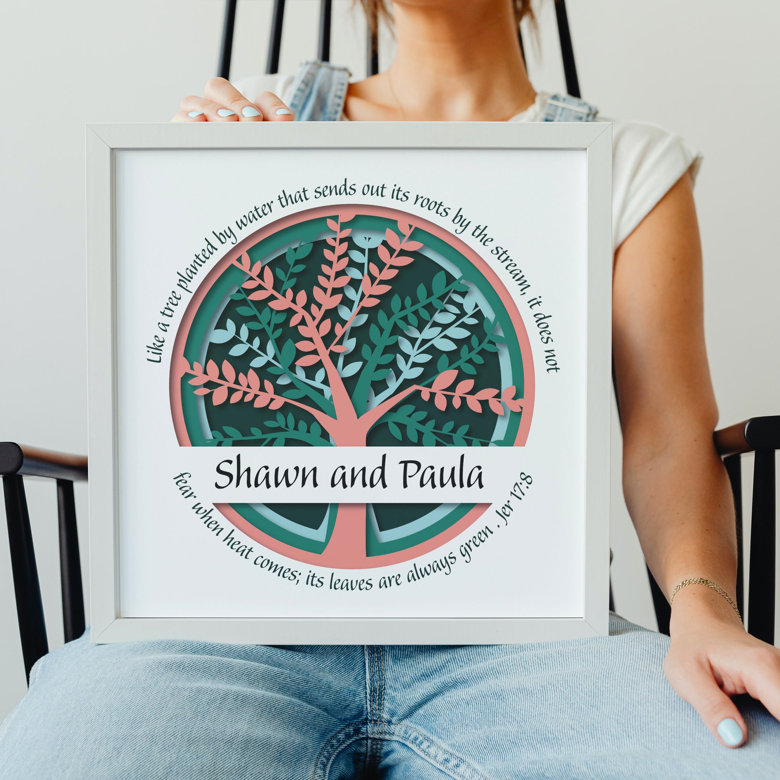 Christian Family Tree Shadow Box Svg Family Tree Shadow Box - Etsy Canada