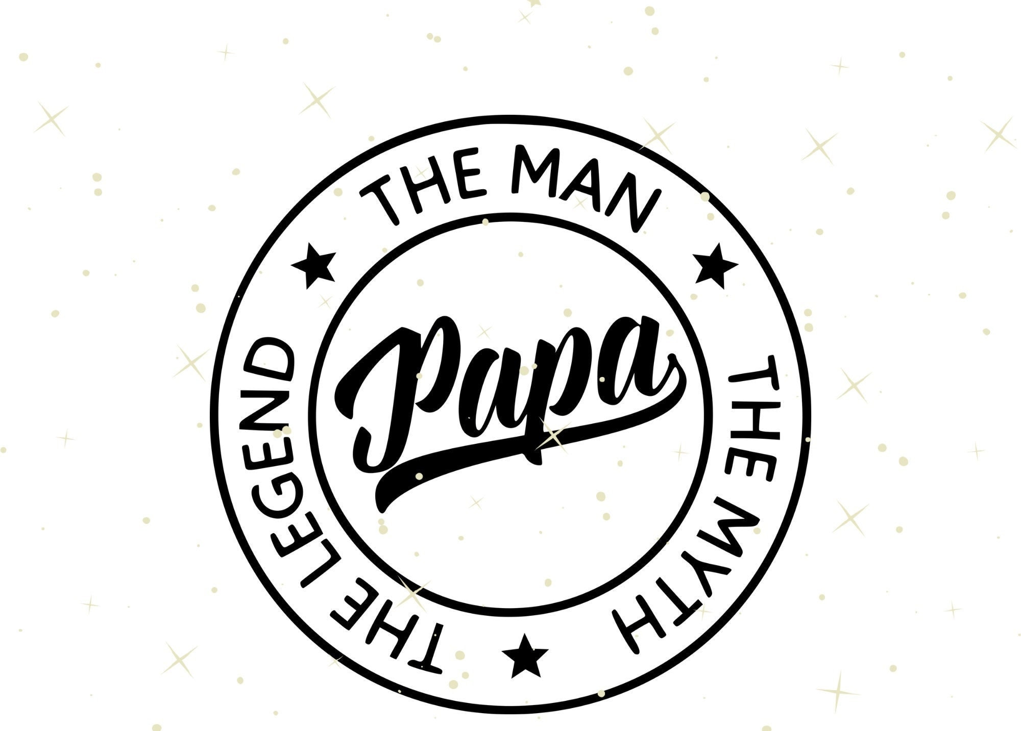 Papa the Man the Myth the Legend Svg Papa Svg Round Papa - Etsy