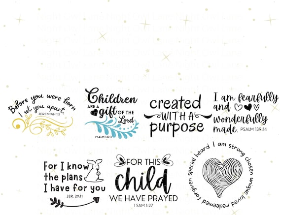 Baby Bible Verses Svg Bundle Scripture Svg Christian Baby - Etsy