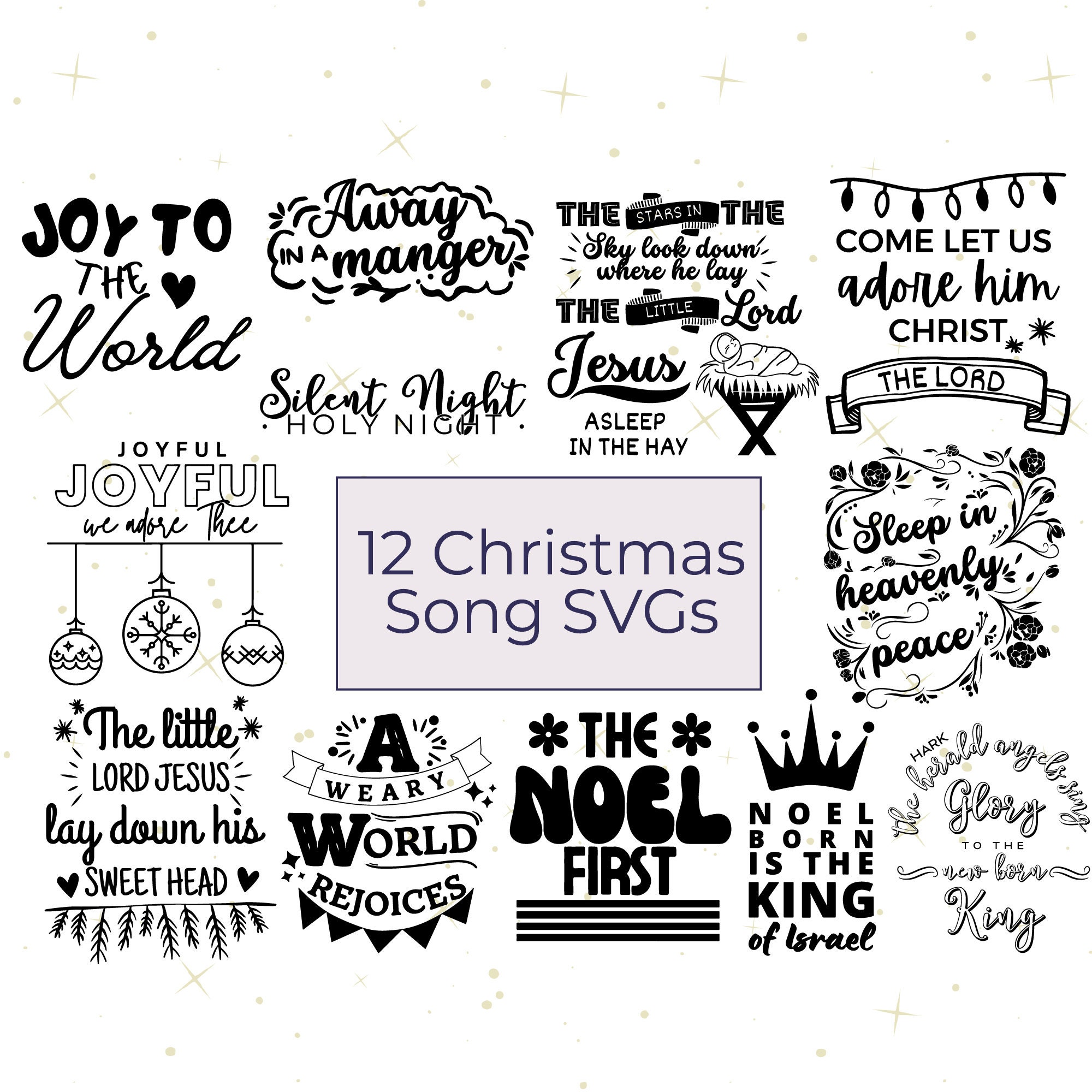 Christmas Song Svg Bundle Christian Christmas Svg Bundle - Etsy