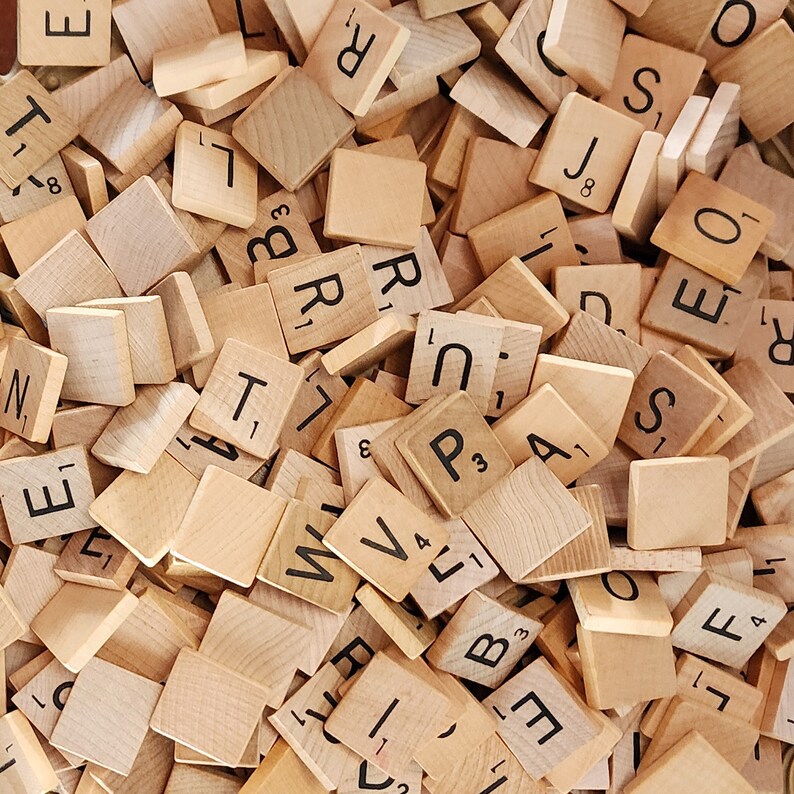 Individual Scrabble® Tiles, Single Letters, Vintage, Straight Cut Edges ...