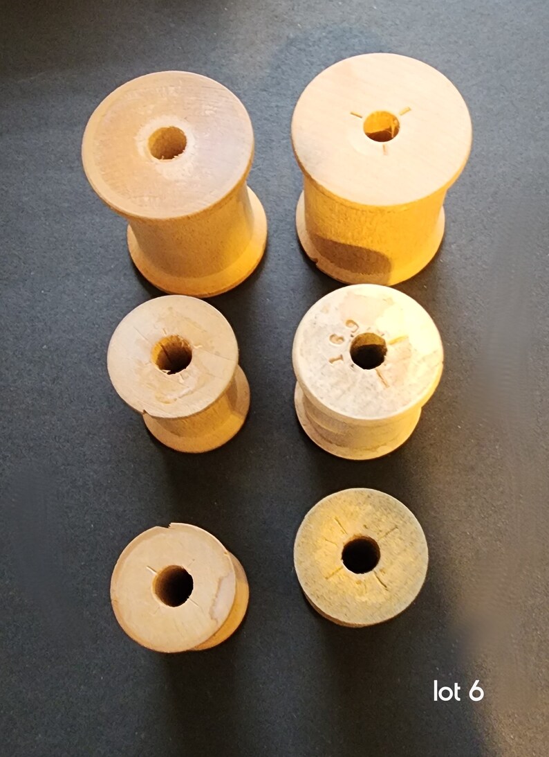 Vintage, Wood, Thread Spools, Craft, Supply, Collectible, Farmhouse ...